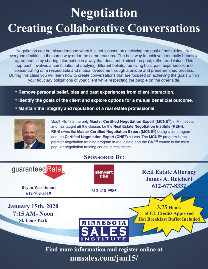Negotiation: Creating Collaborative Conversations - Minnesota Sales ...